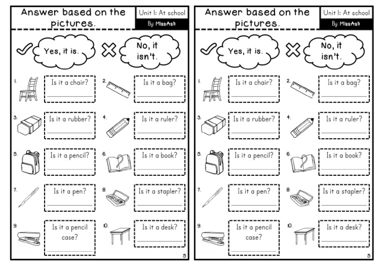 Yes No worksheet | PDF