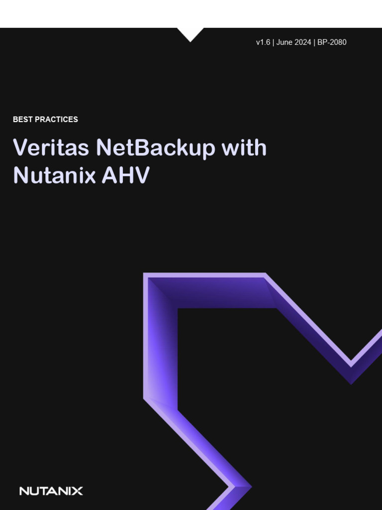 BP 2080 Veritas NetBackup AHV | PDF