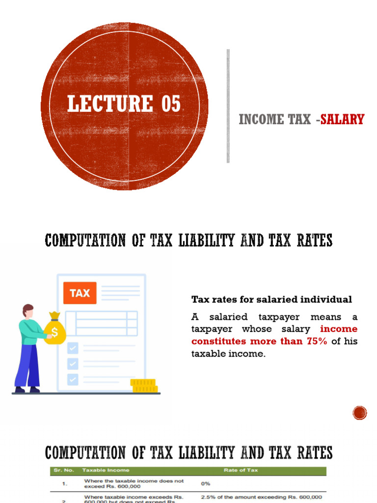 Taxation Introduction Lecture 5 | PDF