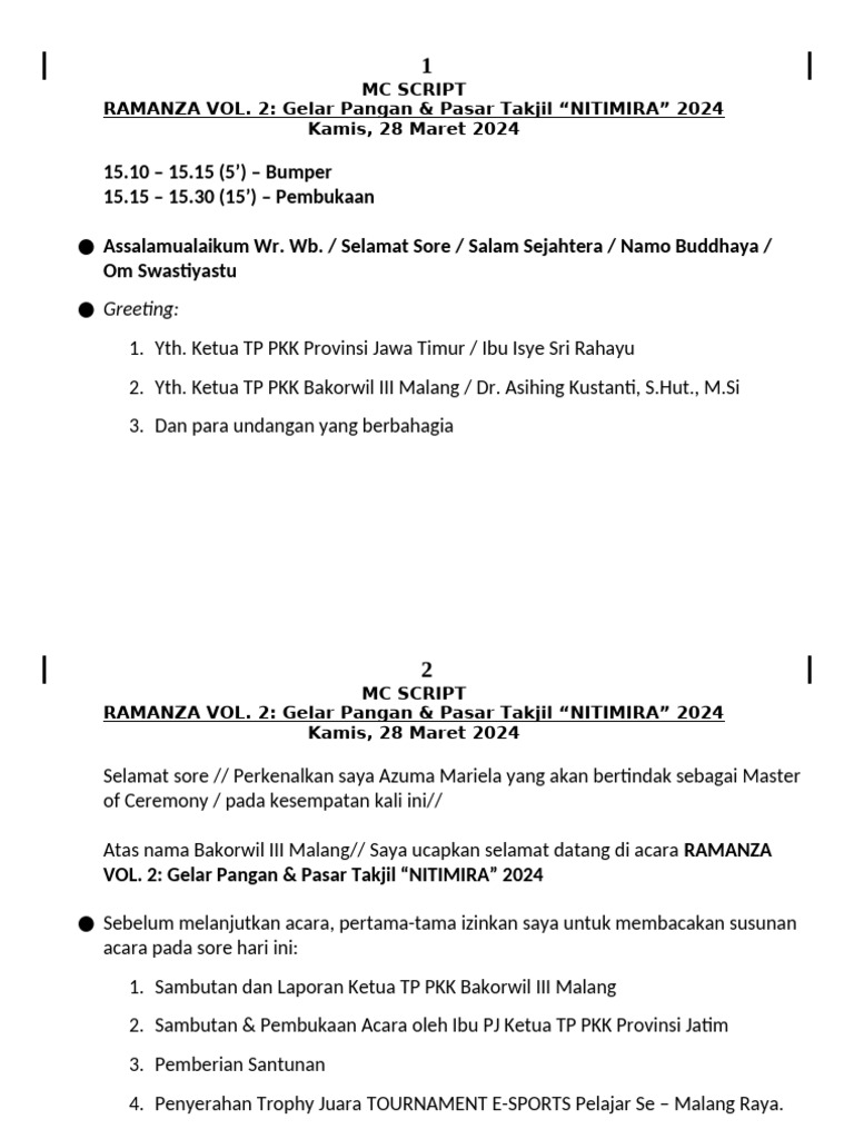 Script MC Ramanza Vol 2 | PDF