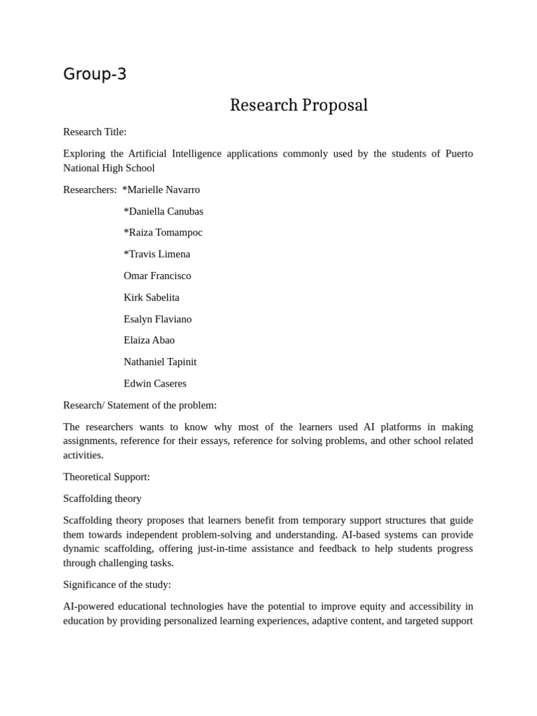 Research Proposal 3 | PDF | Focus Group | Computers