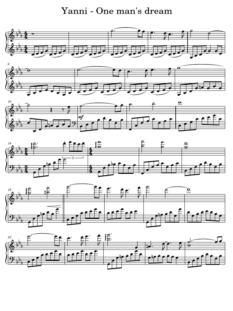 Yanni One Mans Dream | PDF