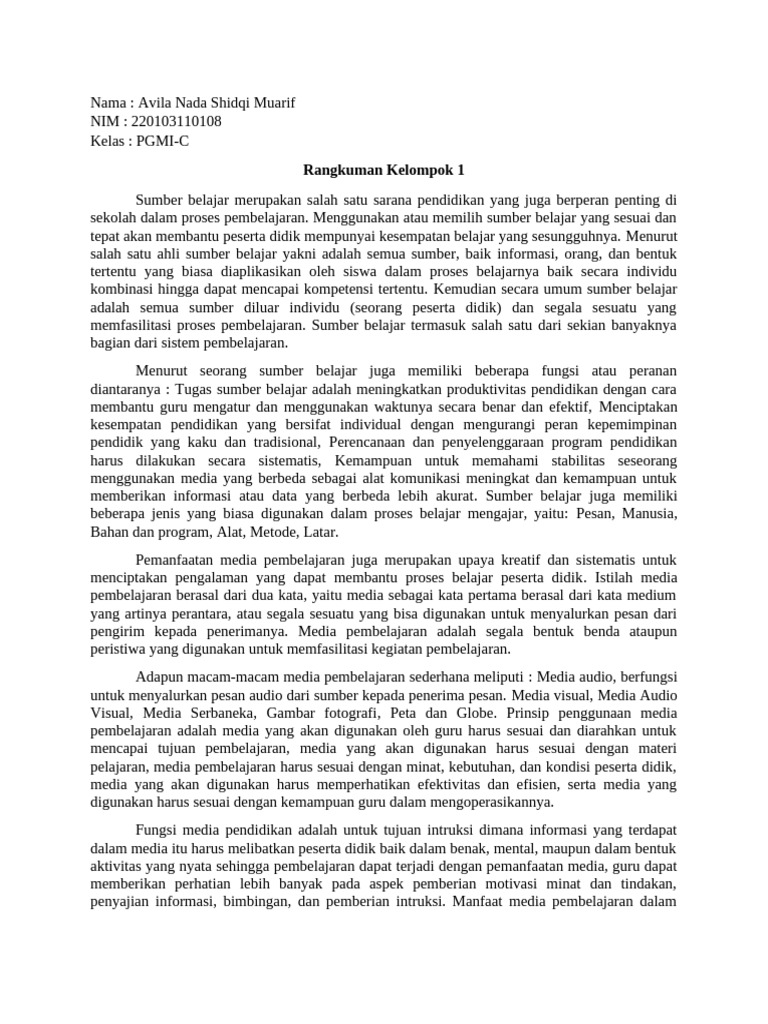Sumber DN Media Pembelajaran Yugas 1 | PDF