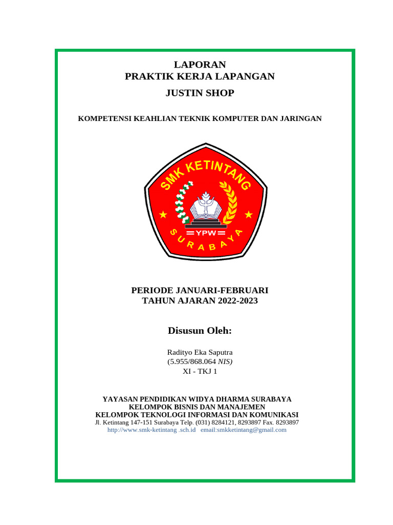 Surat Laporan Magang Radit | PDF