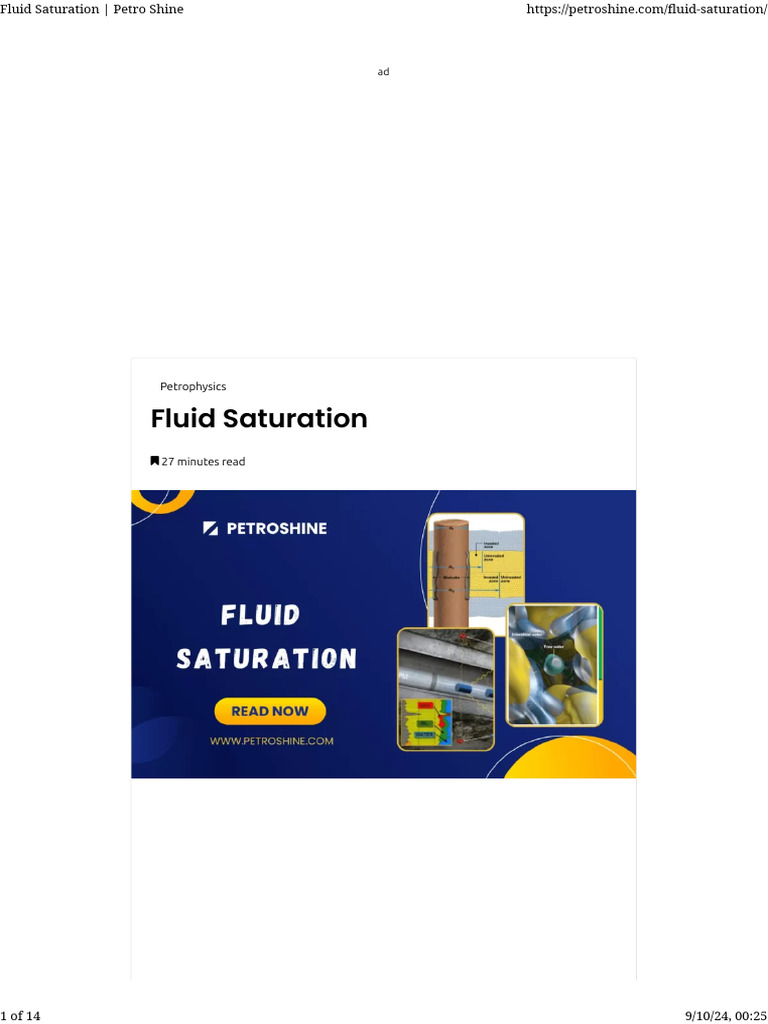 Fluid Saturation _ Petro Shine | PDF