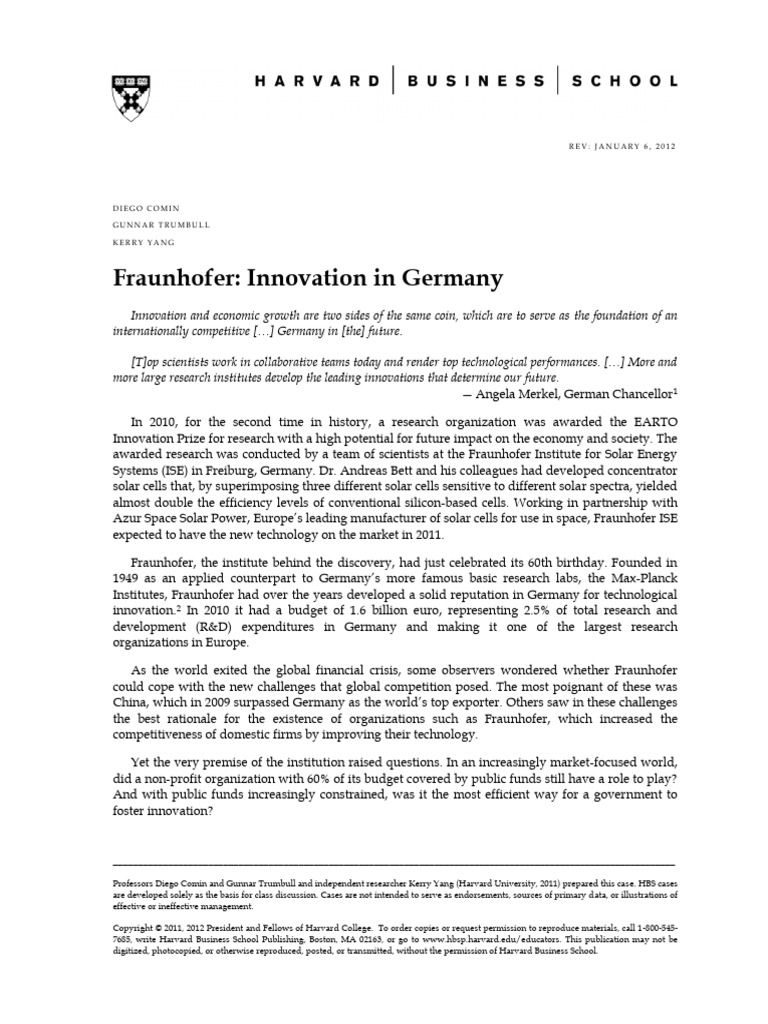Innovation in Germany | PDF