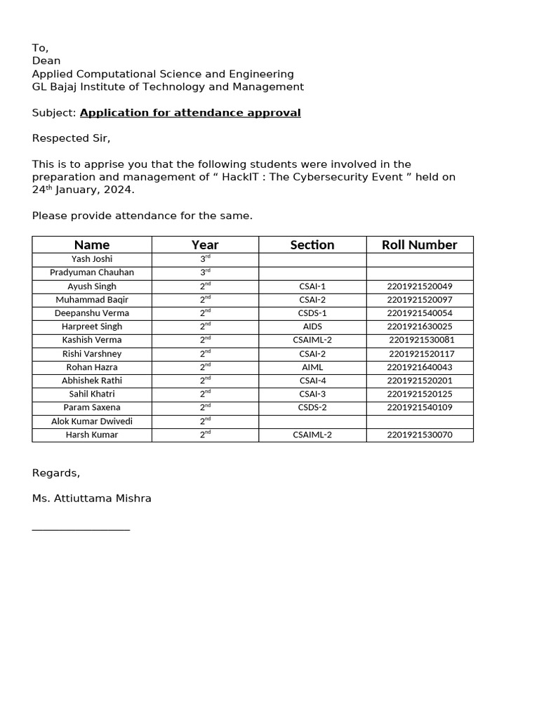 Attendance | PDF