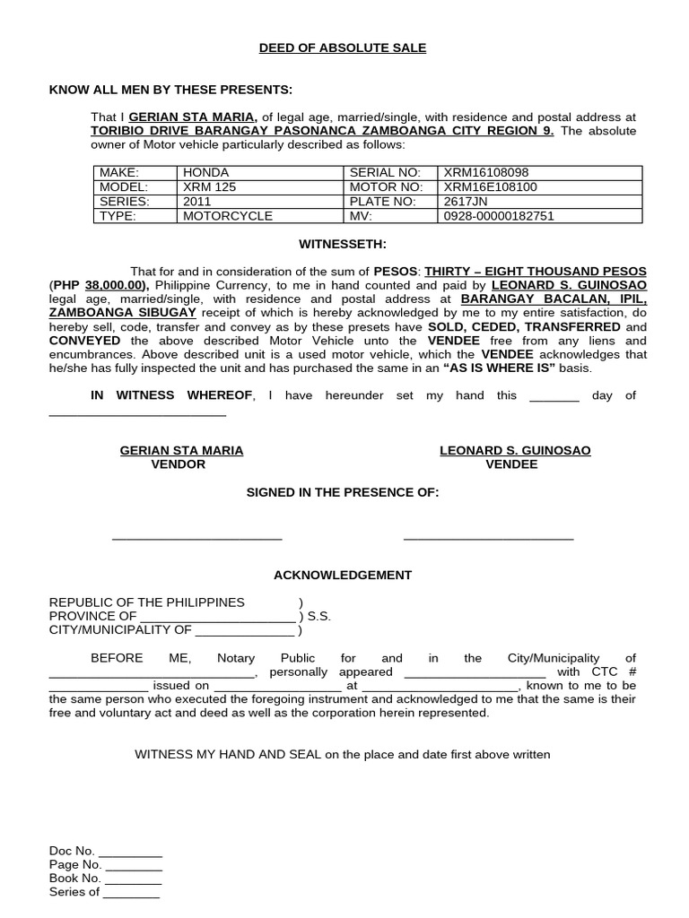 DEED OF ABSOLUTE SALE_format | PDF