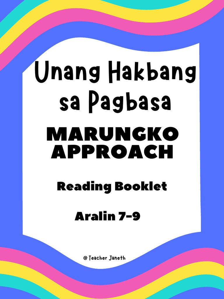 Aralin 7 9 Marungko Approach | PDF