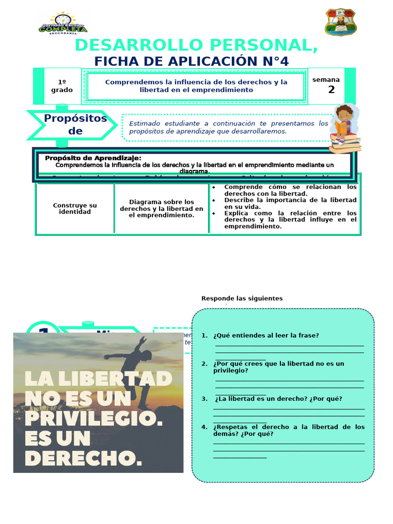 1° Ficha de Aplicación-Sesión4-Sem.2-Exp.5-Dpcc | PDF