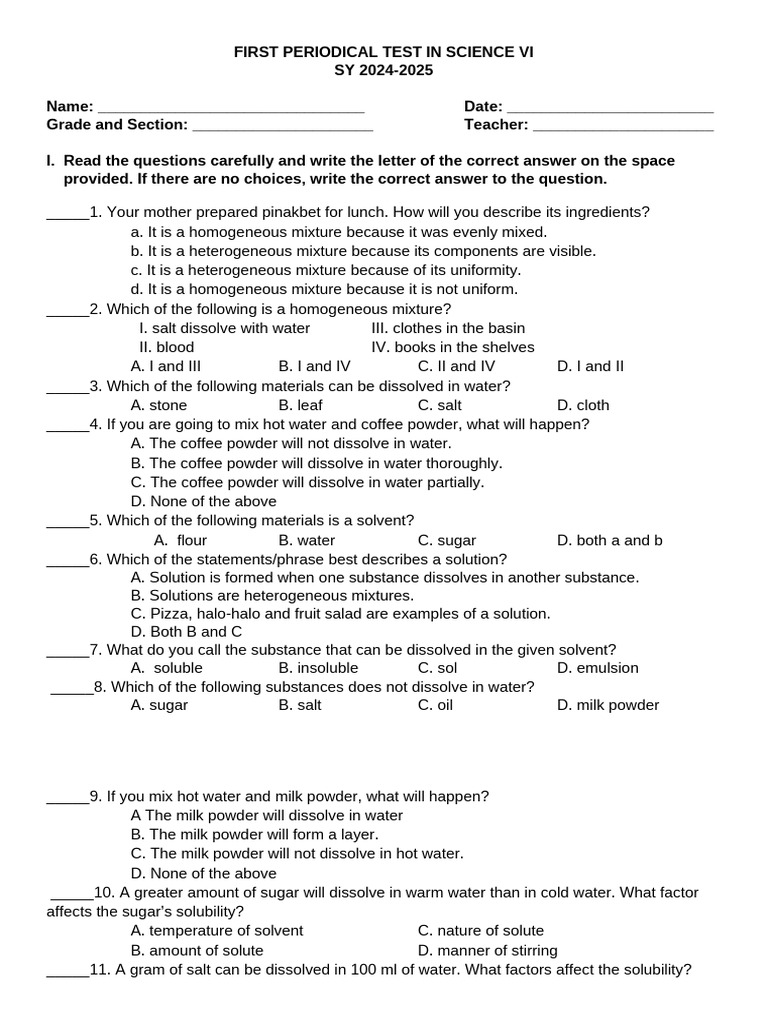 Effects of Density in Mixture Separation | PDF | Mixture | Suspension ...