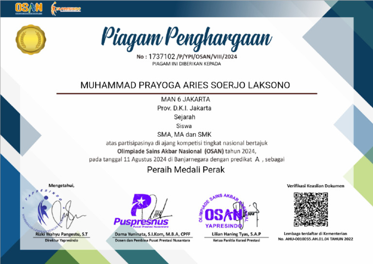 Piag - Sejarah - OSAN 2024 | PDF