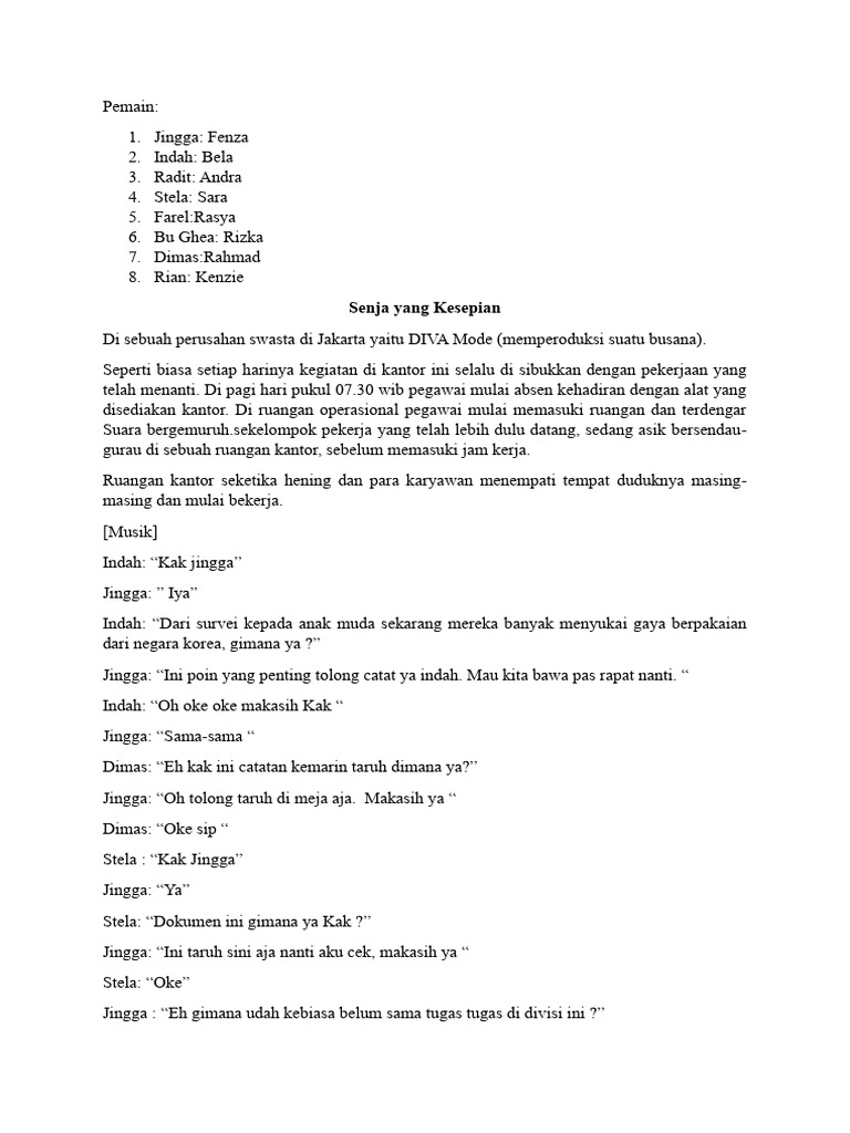 Naskah Drama Yg Fix | PDF