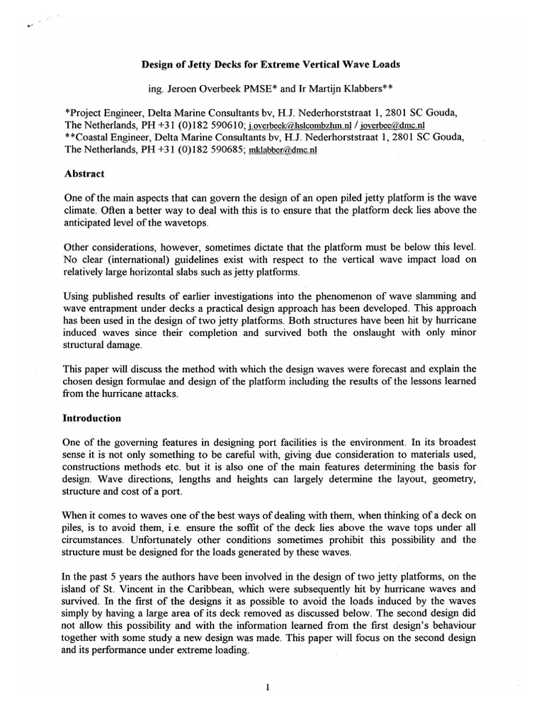 Jetty Design | PDF