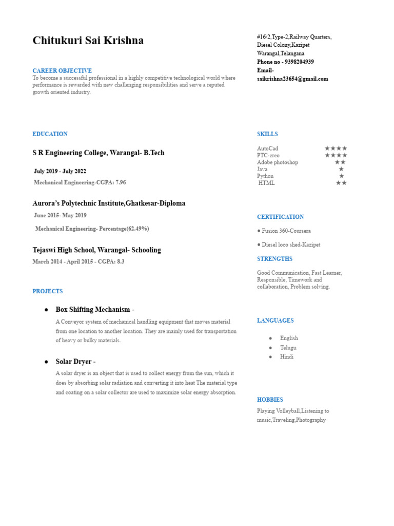 Saikrishna Resume | PDF