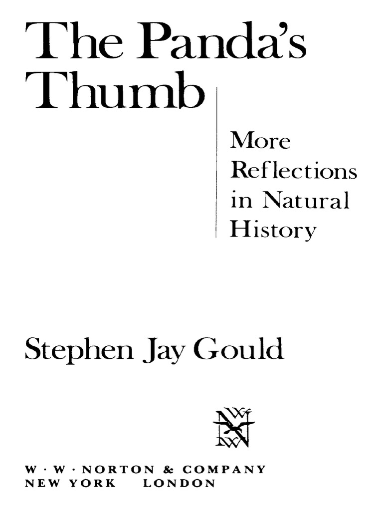 Gould - Stephen - Jay - The - Panda S - Thumb | PDF