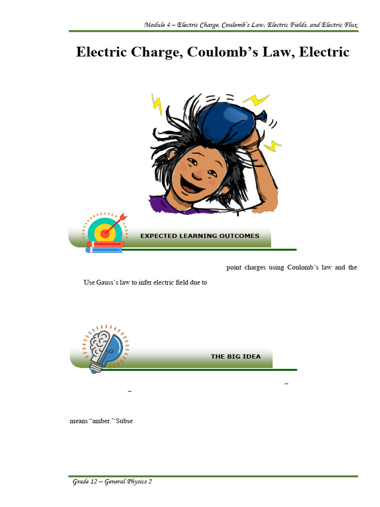 Electric Charge, Coulomb's Law, Electric Fields | PDF
