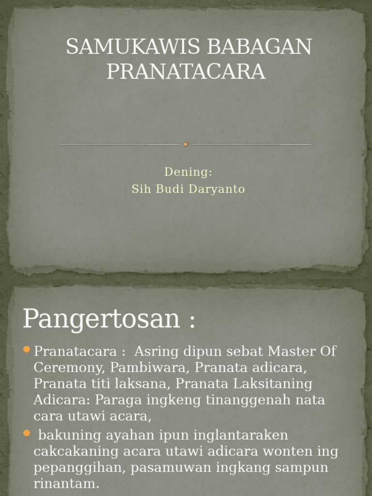 Pranatacara 1 | PDF