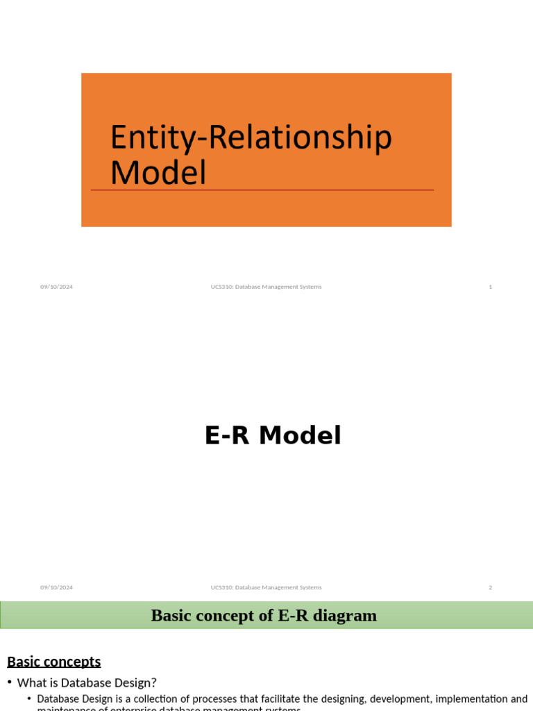 Ch10 - ER Data Model | PDF