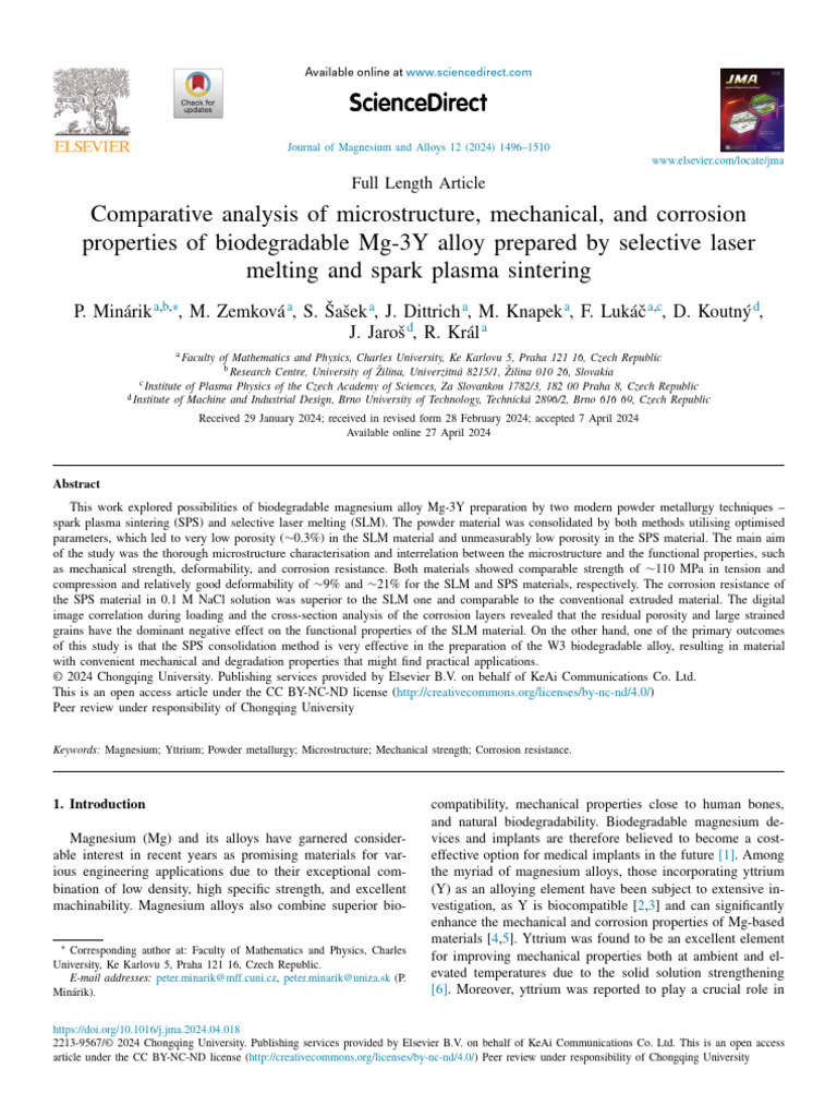 Comparative Analysis of Microstructure Mechanical and Corr - 2024 ...