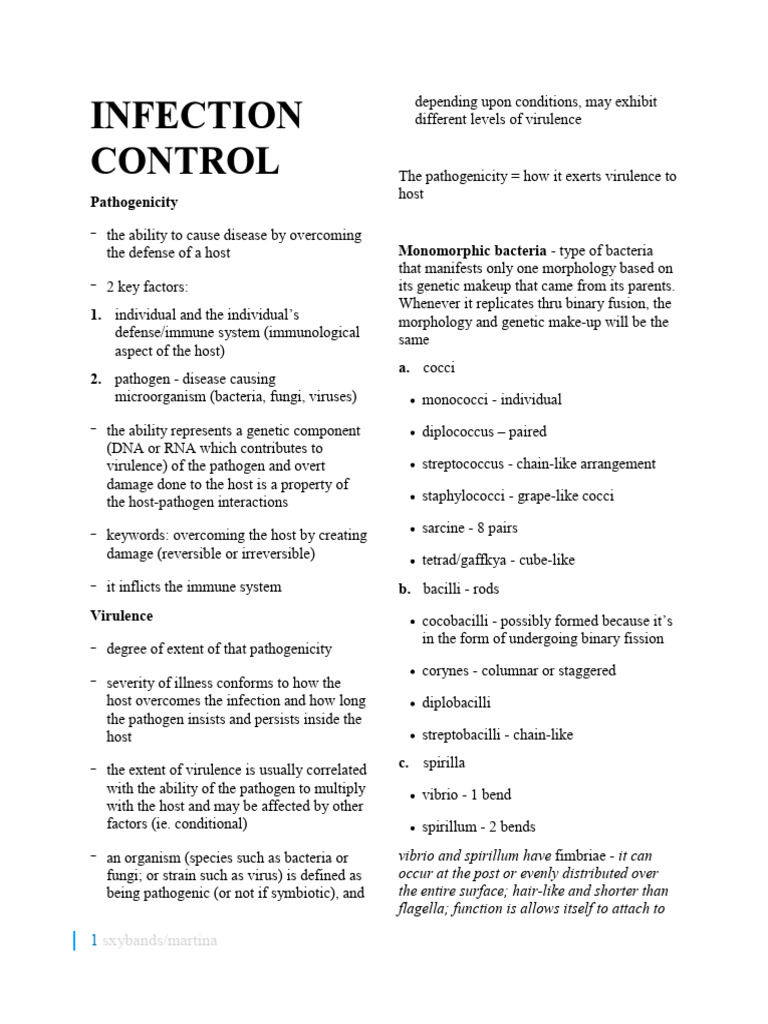 Infection-Control-Notes 2 | PDF
