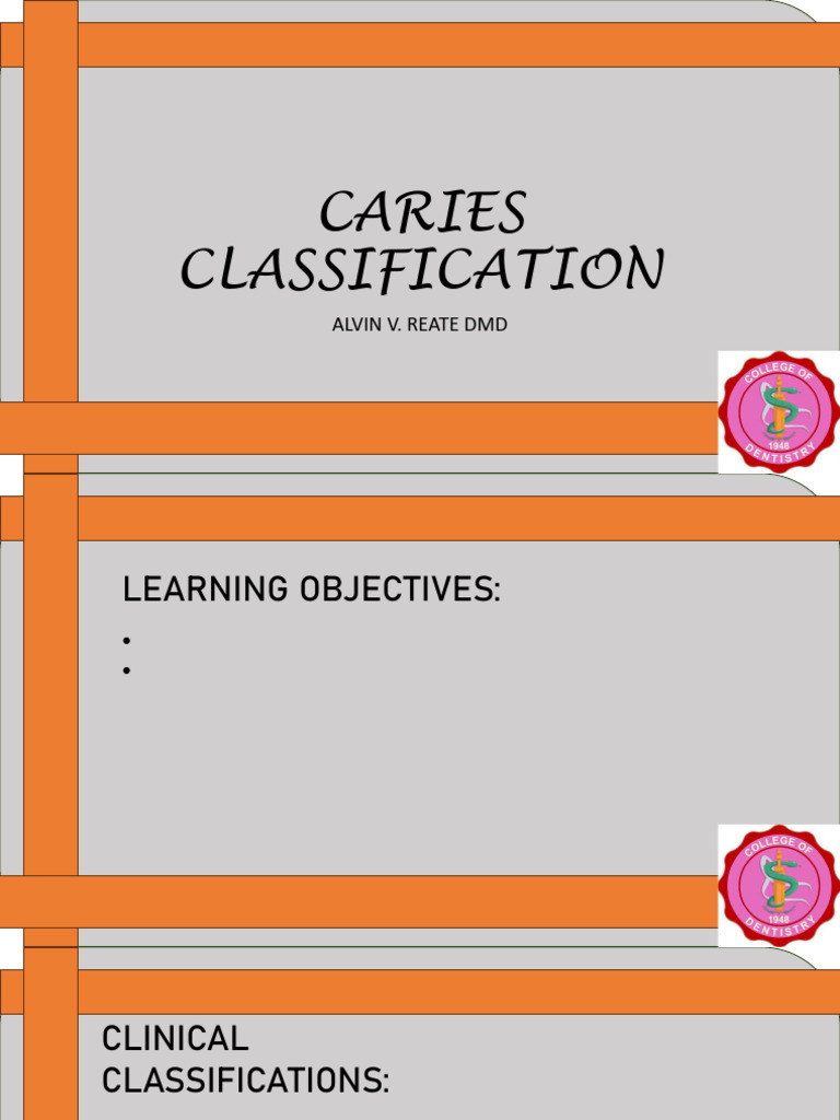 Caries Classification PDF - 1002460759 | PDF