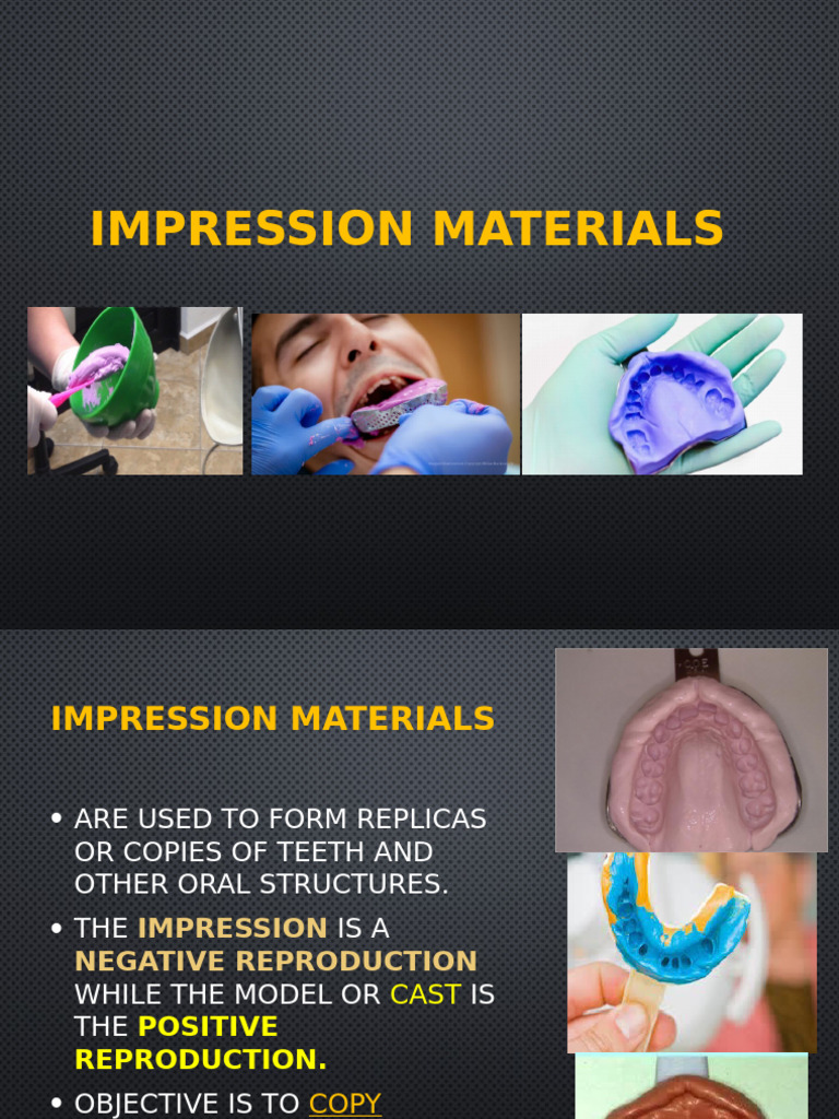 Lecture 4 - Impression Materials Duplicate | PDF