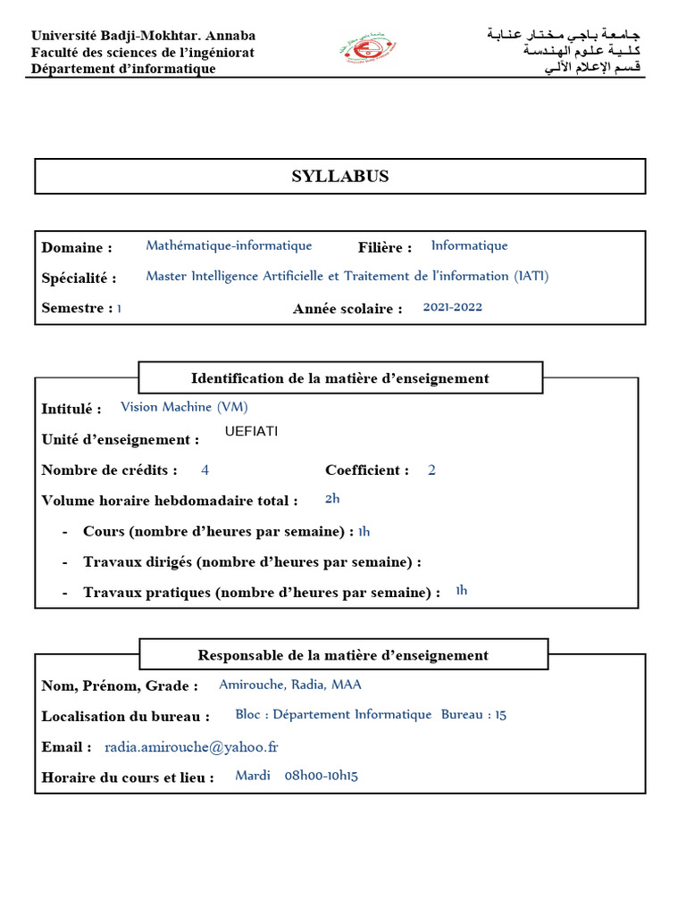 Syllabus 2020-2021 | PDF