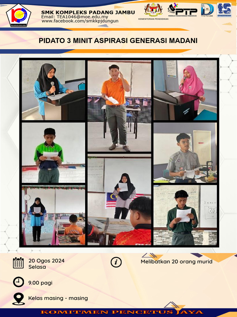 Pidato 3 Minit Aspirasi Generasi Madani | PDF