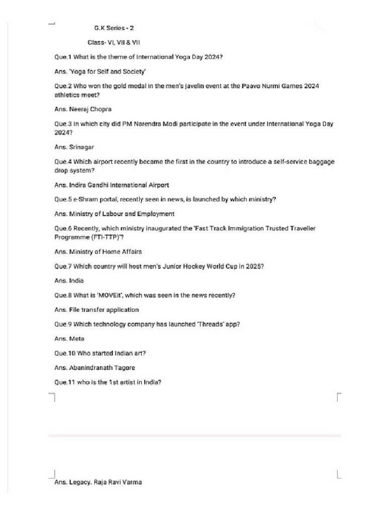 GK Series - 2 Class - 6th To 8th | PDF