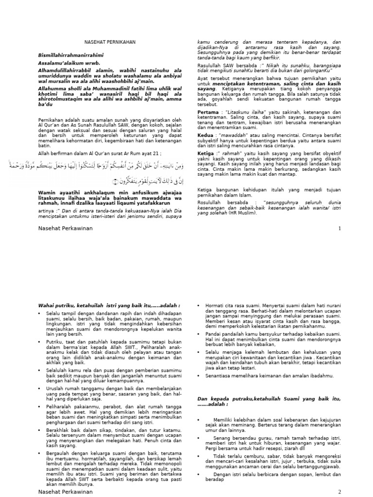 Nasehat Pernikahan | PDF