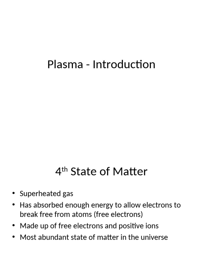 Introduction To Plasma Physics | PDF
