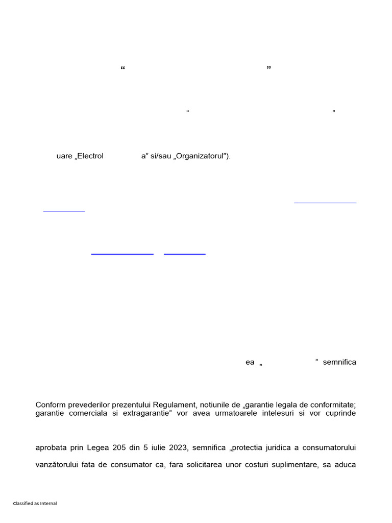 Regulament 5 Ani de Garantie 5 Ani de Liniste | PDF