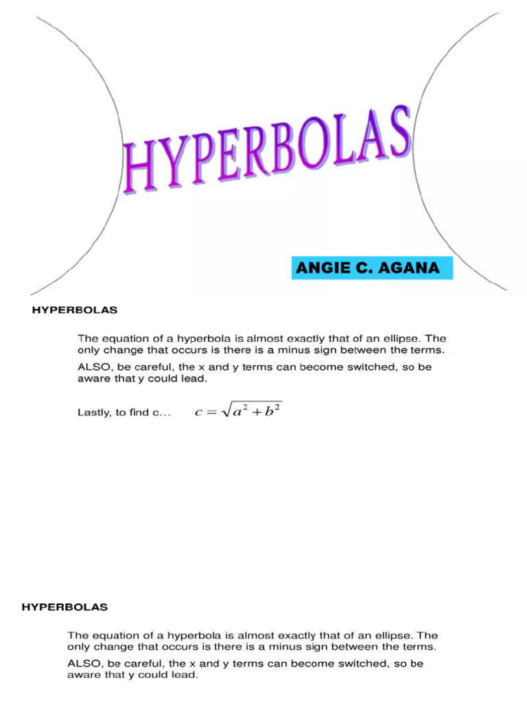 Hyperbola | PDF