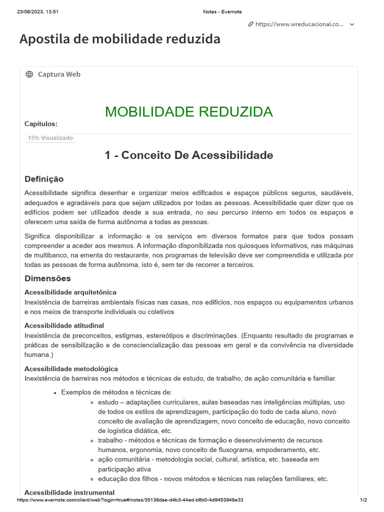 Acessibilidade e Mobilidade Reduzida | PDF | Arte