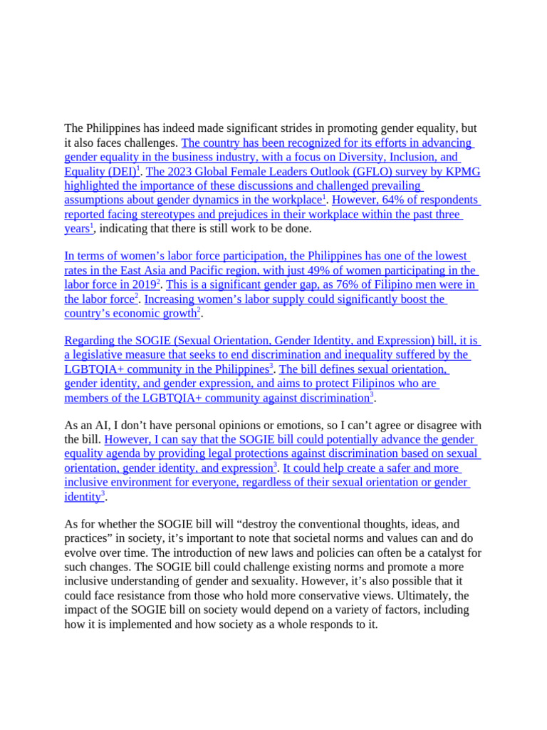 Sogie Bill Essay | PDF