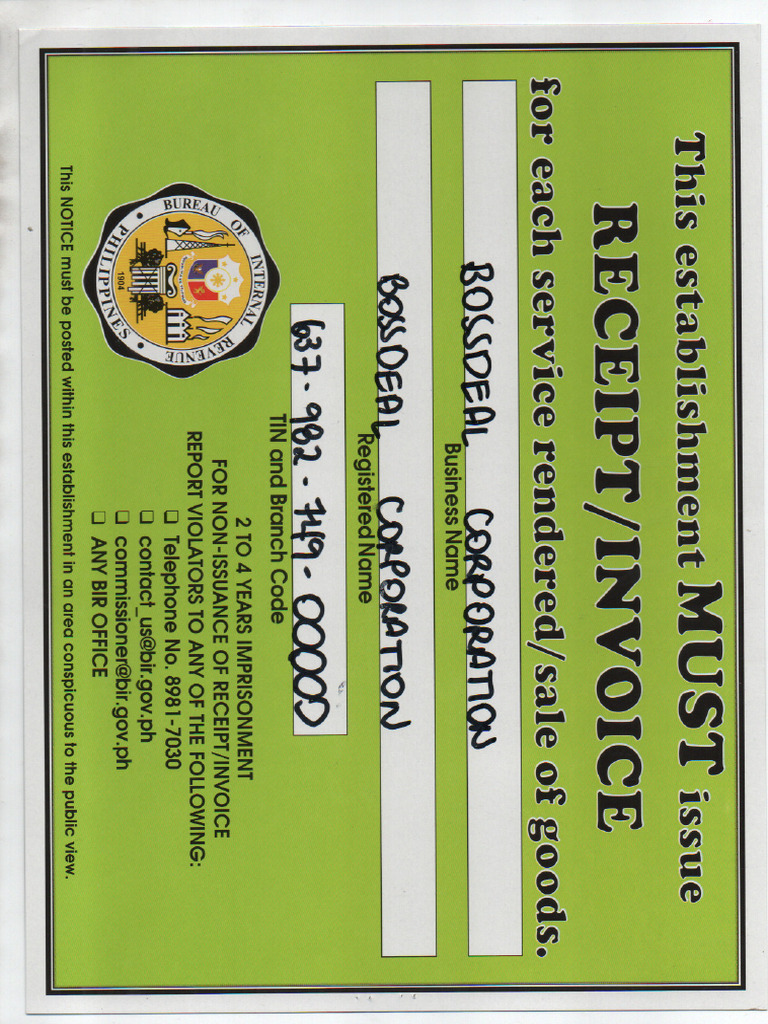 Ask for Receipt | PDF