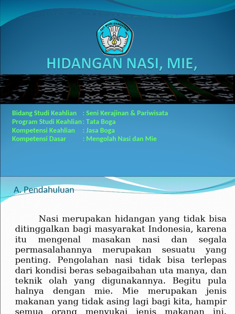 Power Point Mengolah Hidangan DR Nasi & Mie | PDF