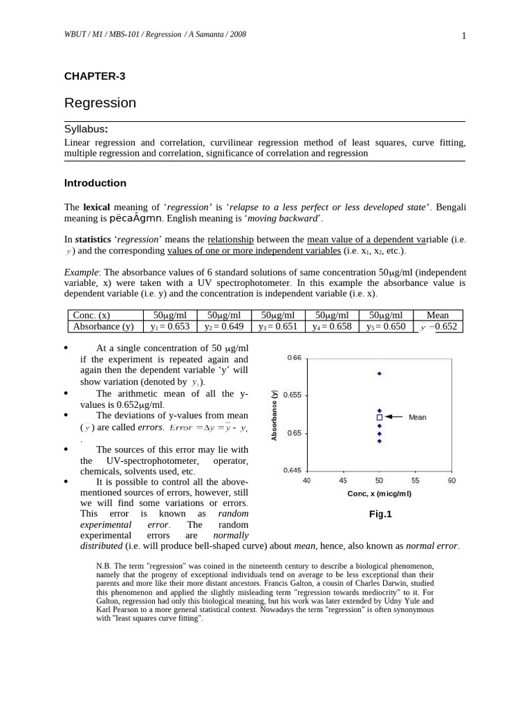 3 Regression | PDF