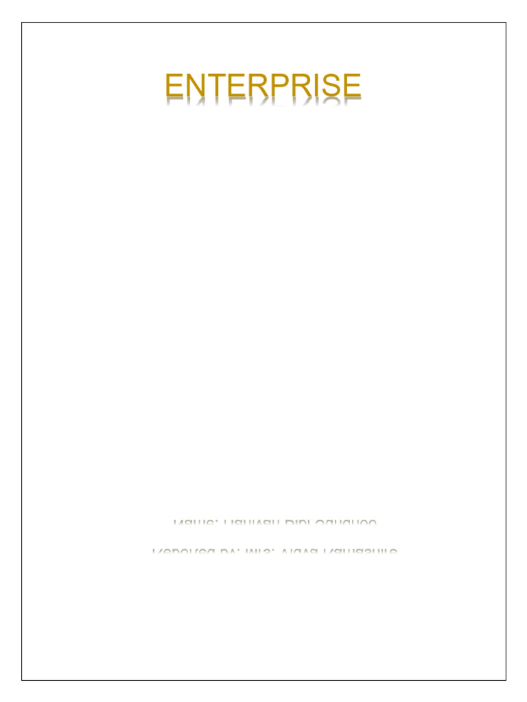 ENTERPRISE Coursework 9 | PDF