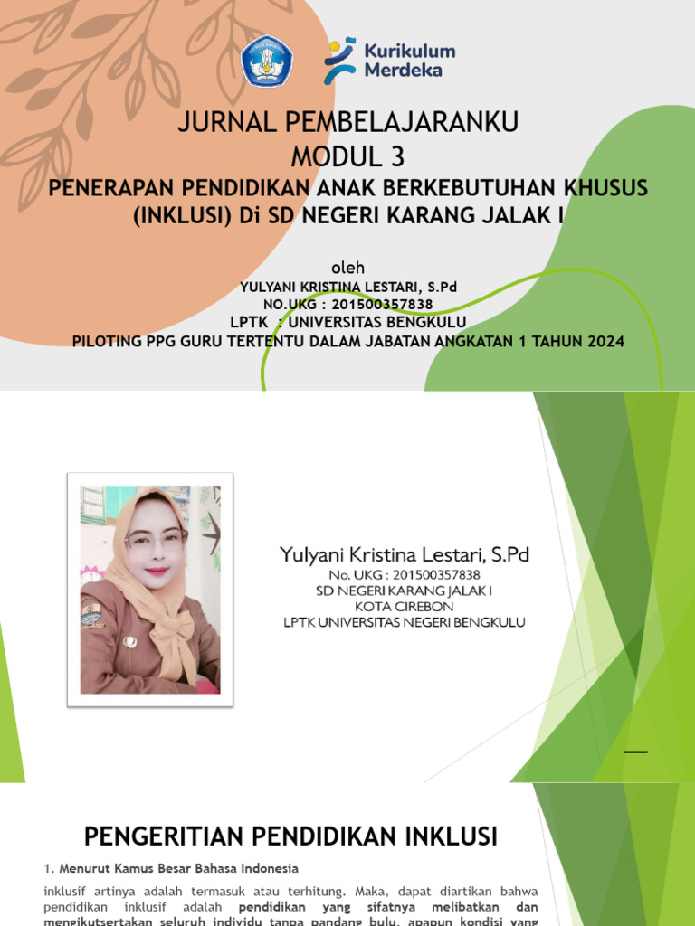Jurnal Pembelajaran Modul 3 PPG Yuli 2024 Fix | PDF