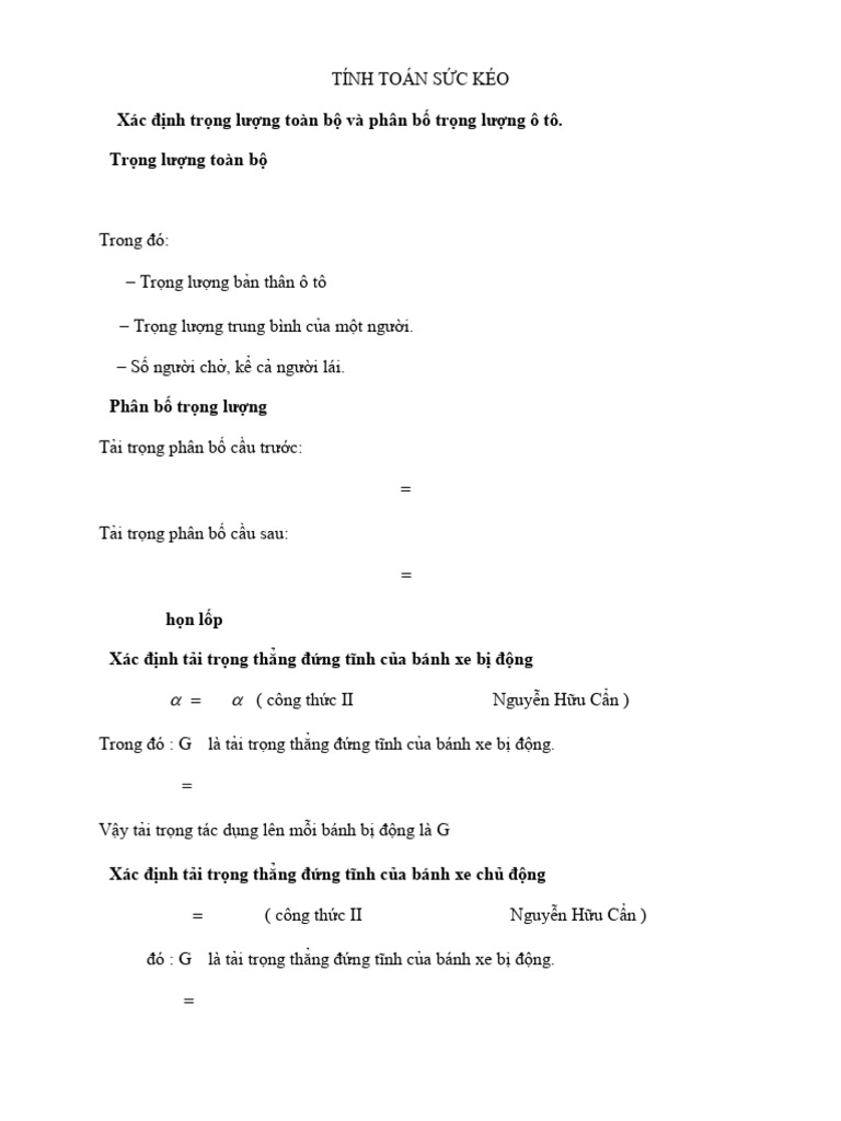 Công TH C Tính Toán PBL6 | PDF