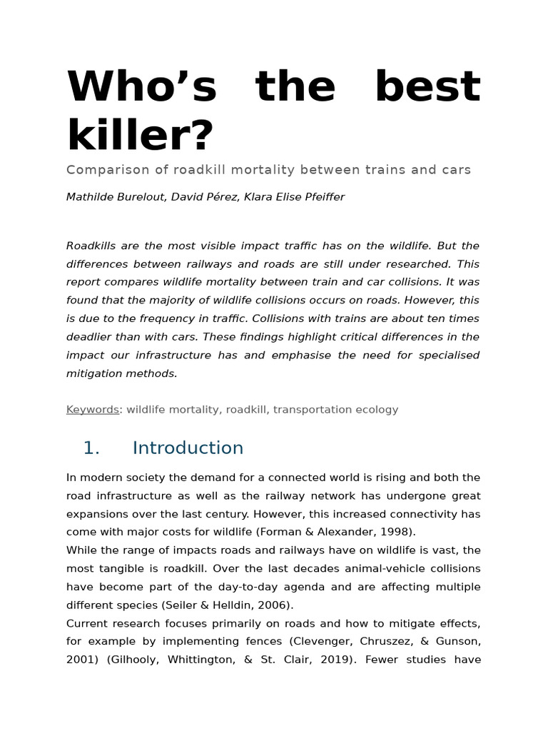 Roadkill Report | PDF