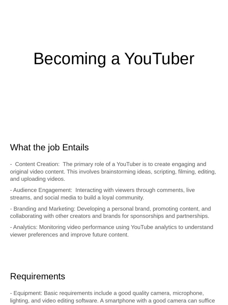 Becoming A Ytb | PDF