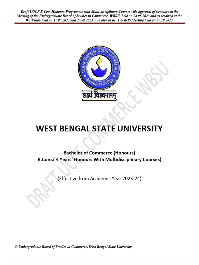 Ugcf Under Nep 2020 Structure For Hons Without Research 14.10.2023 ...