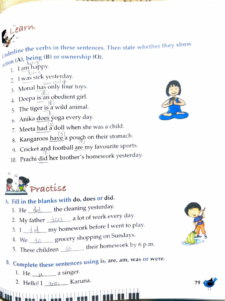 Verbs class 4 grammar book | PDF