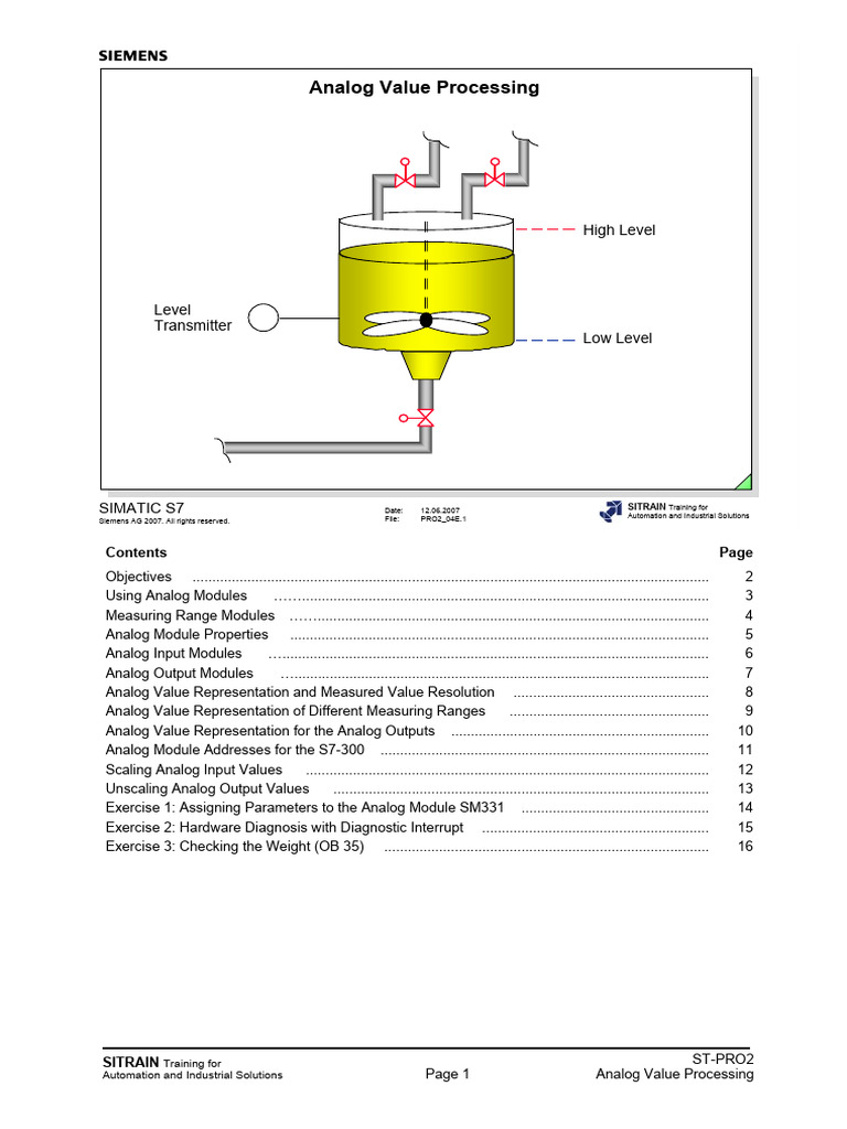 PRO2 04E Analog Value Processing | PDF