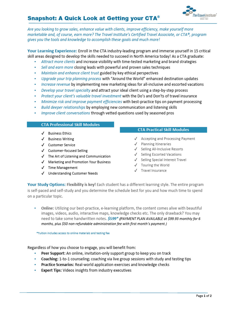 CTA Snapshot 2024 | PDF