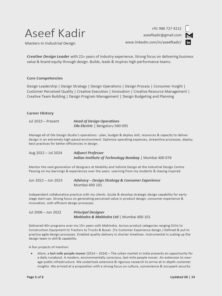 CV Aseef 2408 | PDF