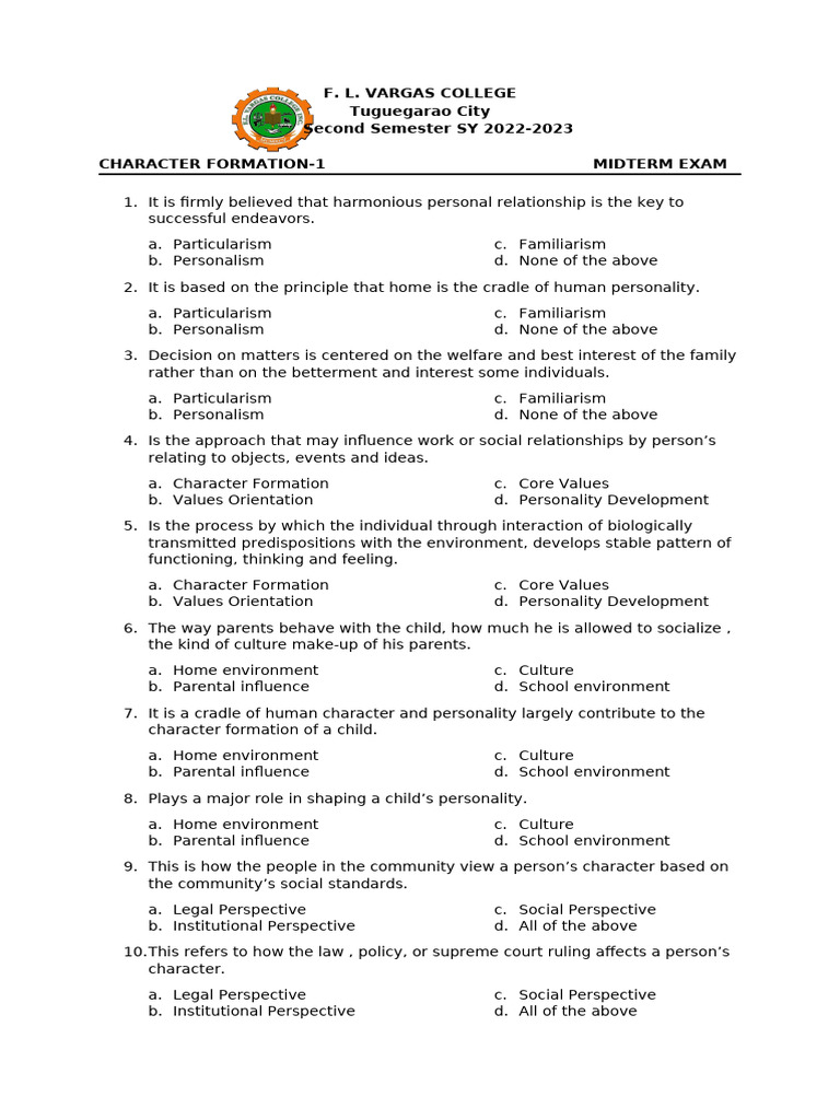 CLFM Midterm Exam 23 | PDF